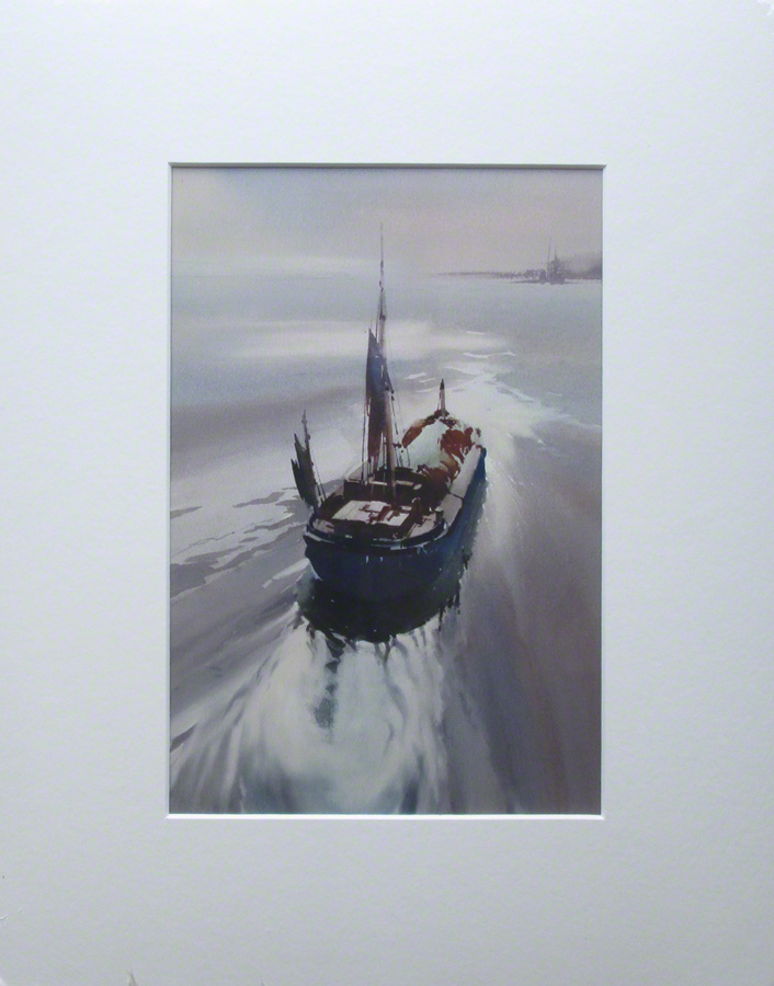 Humber keel Barge Mounted Print | ClaudeBuckleArt